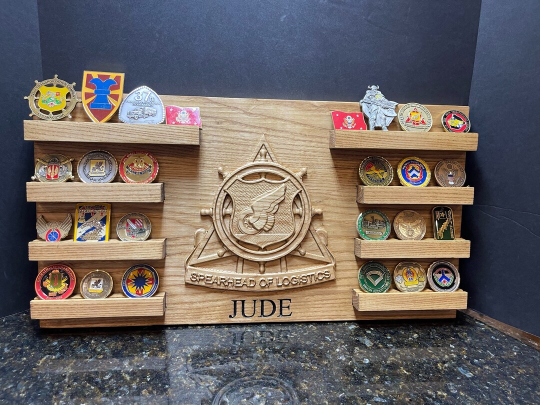 MISC 3D Relief Wall Mounted Coin Holder your Choice of Symbol, Wood and ...