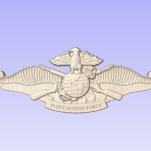 U.S. Navy Fleet Marine Force (FMF) Plaque Dish 14" Cutout-17" Wide ...