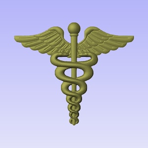 US Military Medical Symbol, Caduceus for Medical Professionals (dish or ...