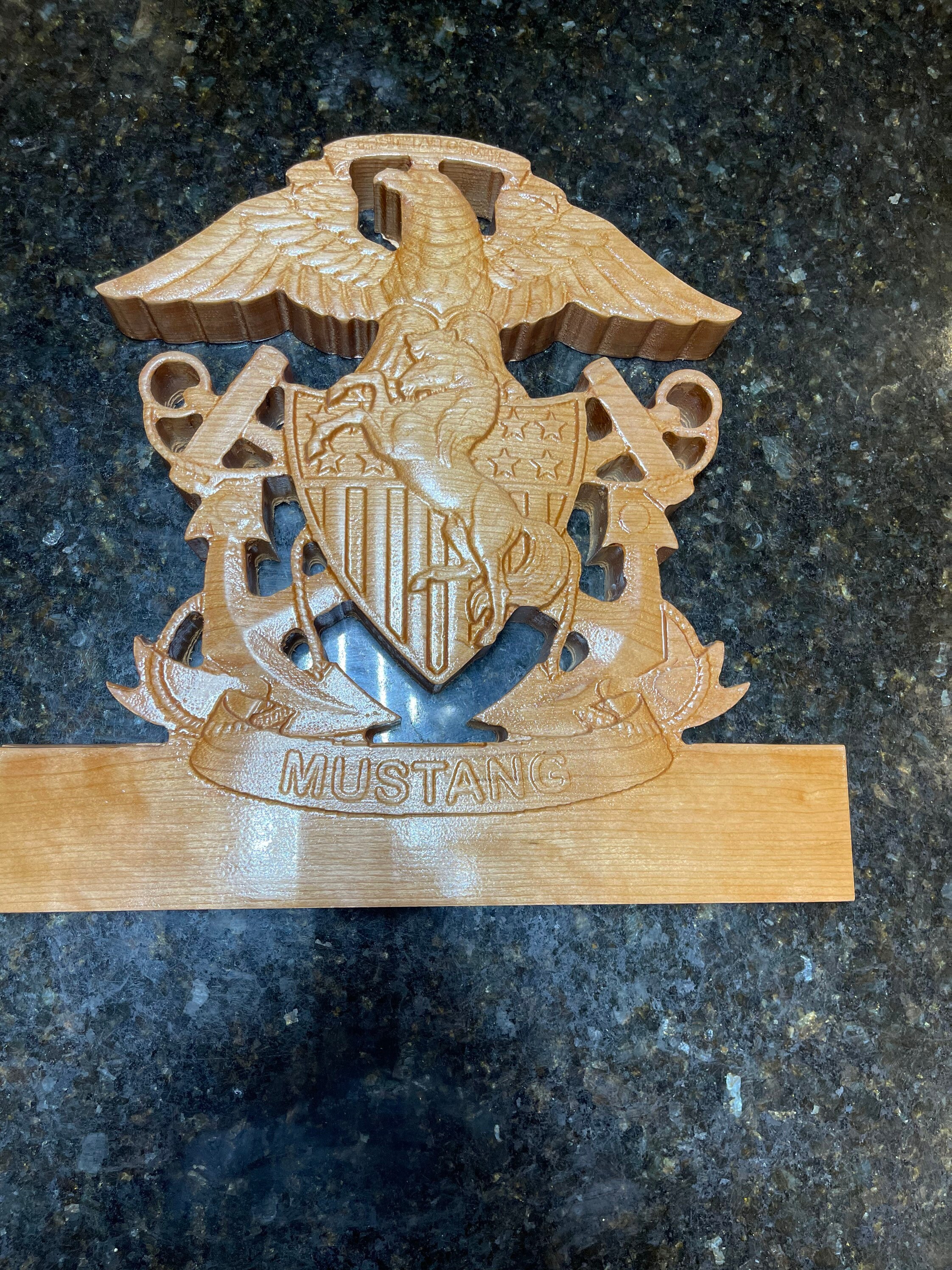US Navy Mustang Coin Holder, Approx 60-80 Average Size Coins (15x9 ...