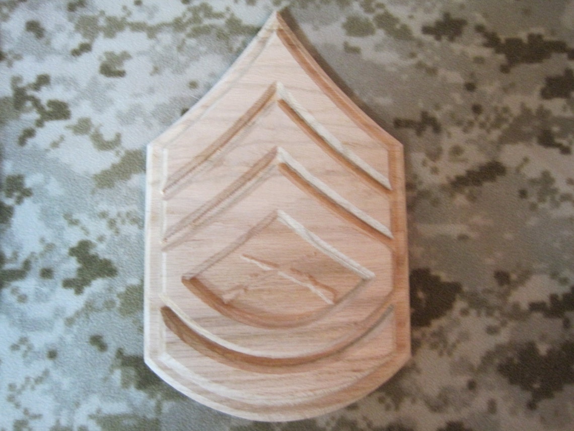 USMC Gunnery Sergeant Plaque, E-7, Approx 11x7, United States Marine ...