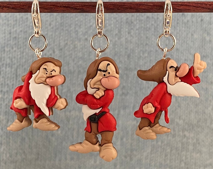 Grumpy, Disney Stitch Markers, Progress Keepers, Charms, Earrings - Etsy