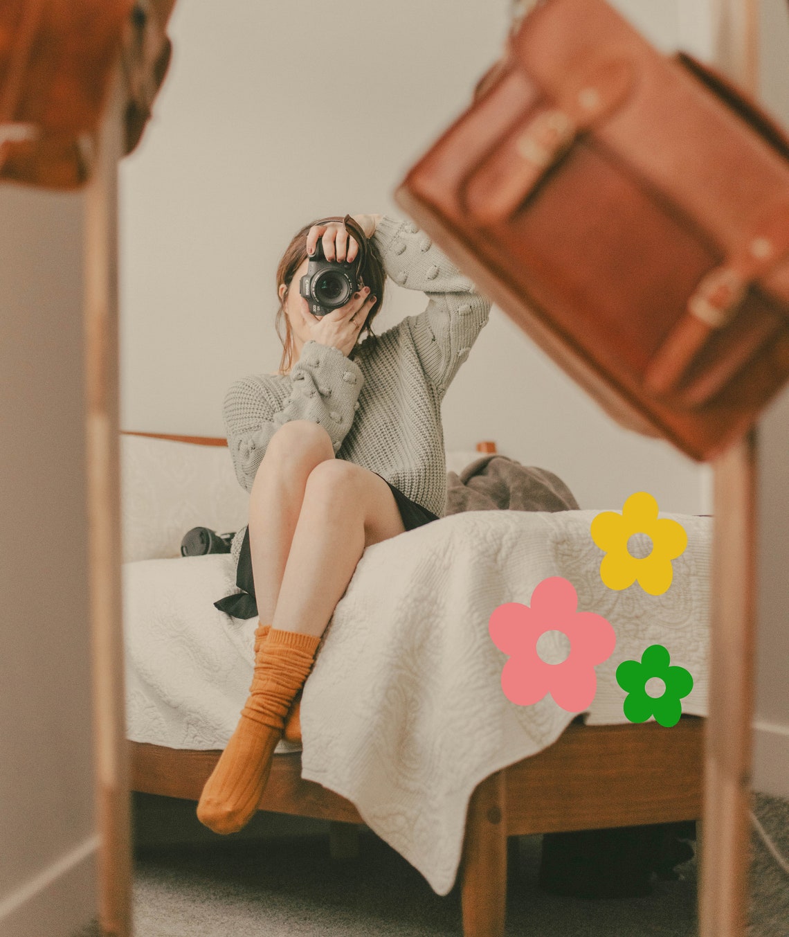 Retro Flower Decal Cute Mirror Decor Vinyl Decal Custom | Etsy