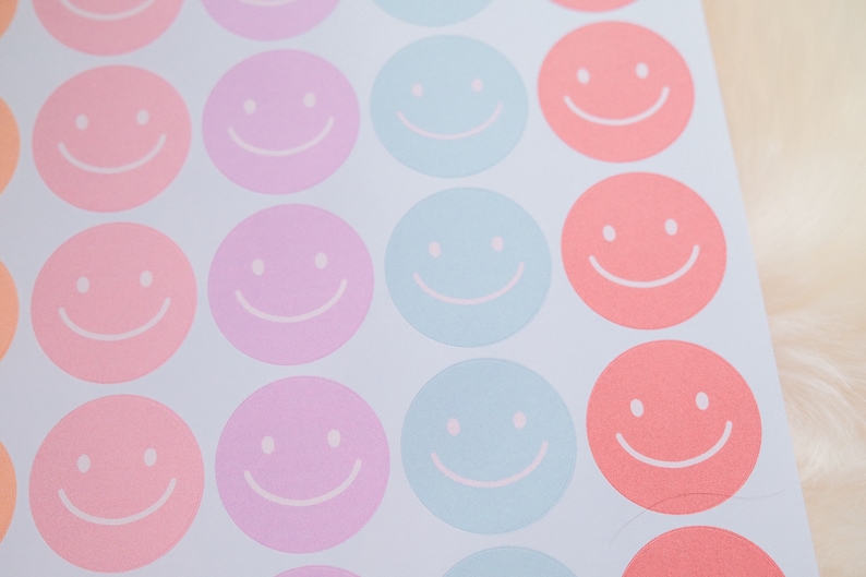 Smile Sticker Hand Drawn Smile Sticker Cute Packaging - Etsy