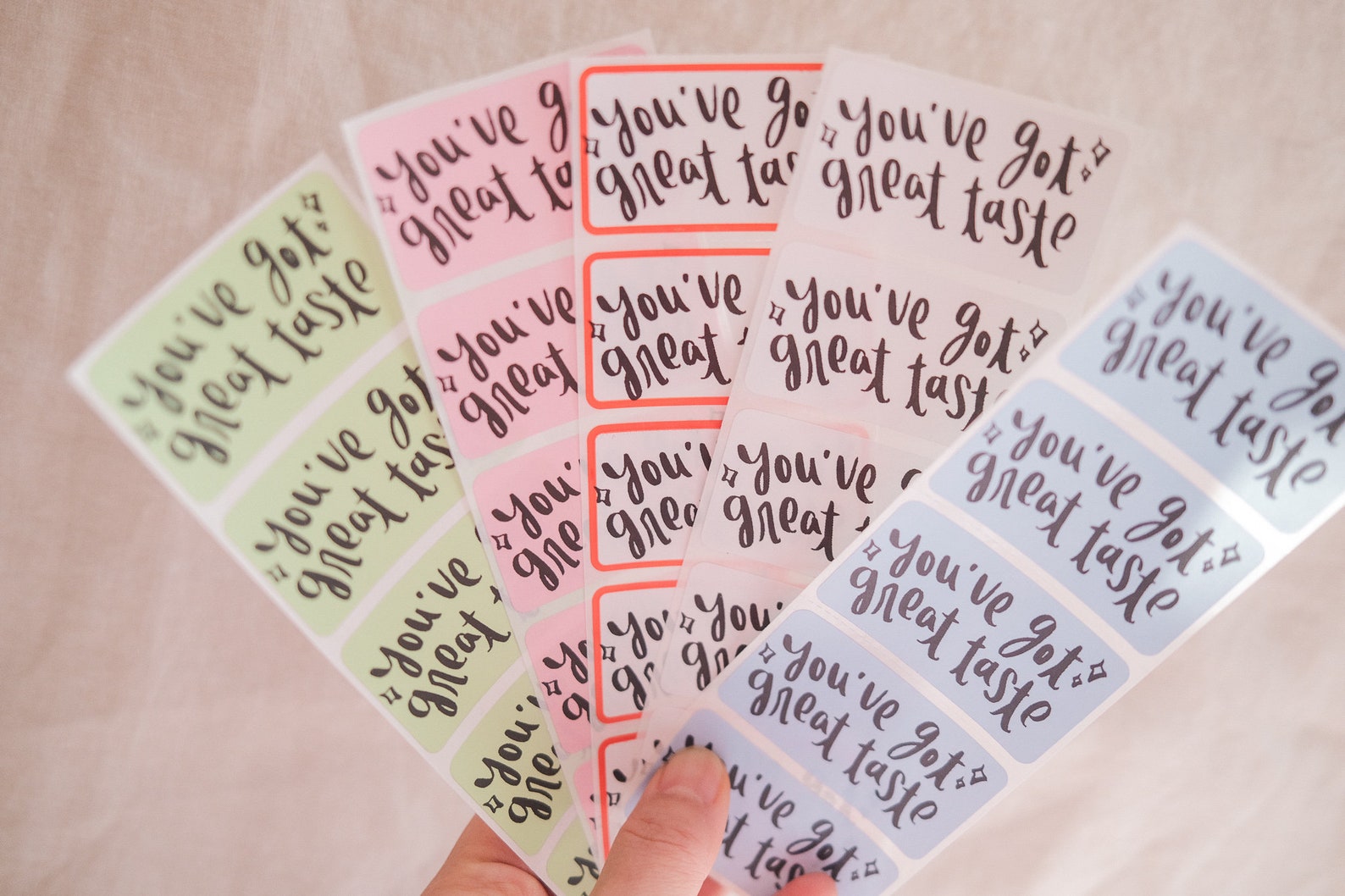 You'v got great taste StickerBusiness Labels Thank you | Etsy