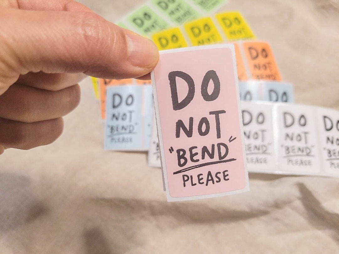 Do Not Bend Stickers: Small Business Packaging Labels (2.25 X 1.25 Inch ...