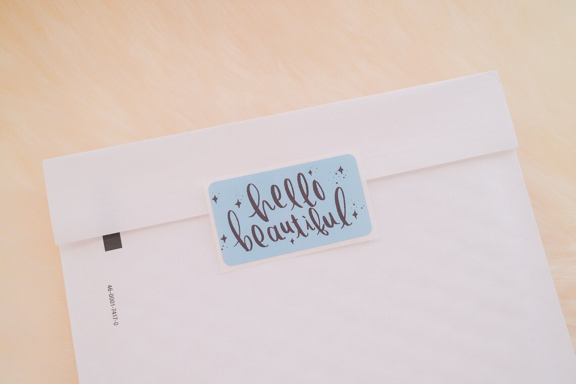 Hello Beautiful Label,shipping Stickers, Packing Labels, Small Business ...