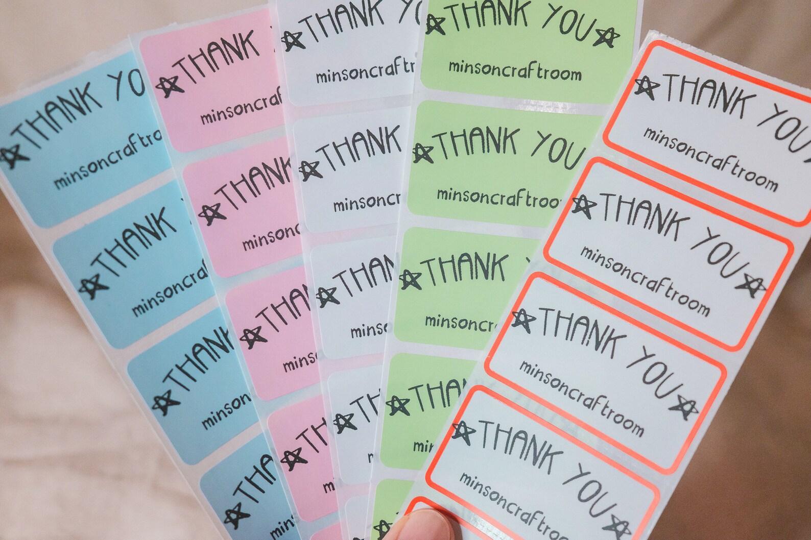 Personalized Thank you Sticker Packing Labels Small Business | Etsy