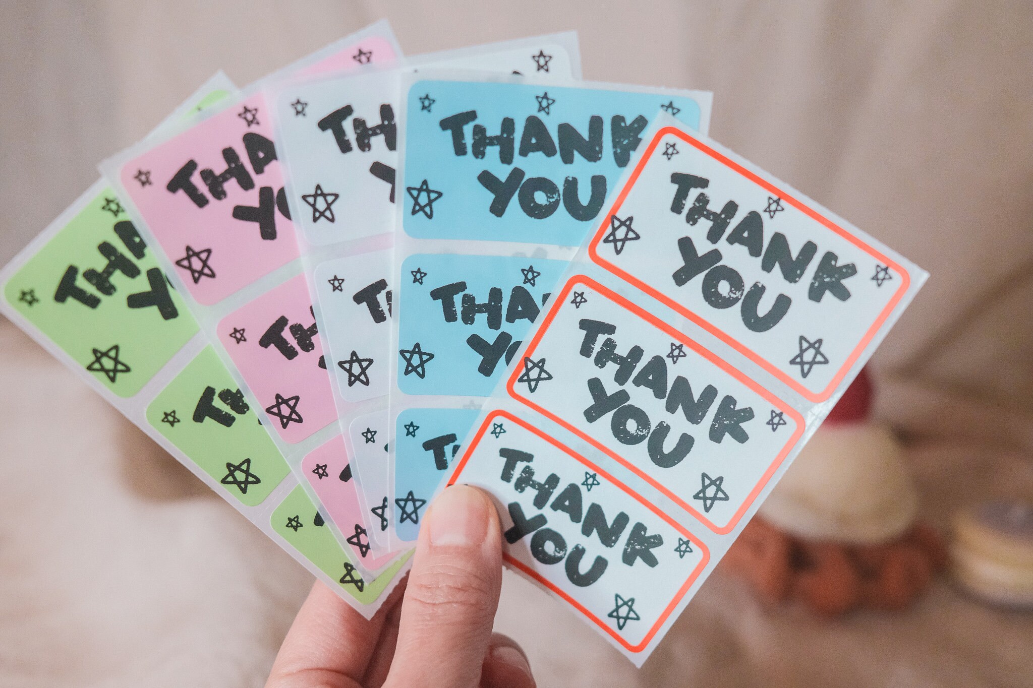 Thank You Stickers Thermal Printer Labels Small Business | Etsy