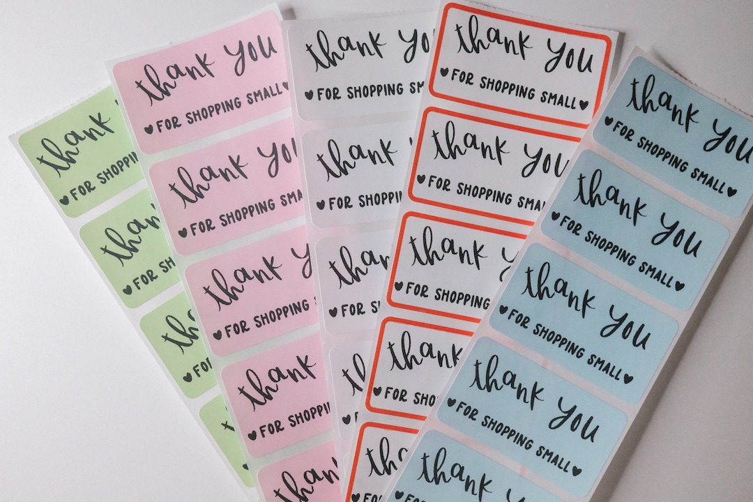 Thank You Stickers, Small Business Sticker, Packaging Stickers, 2.25 X ...