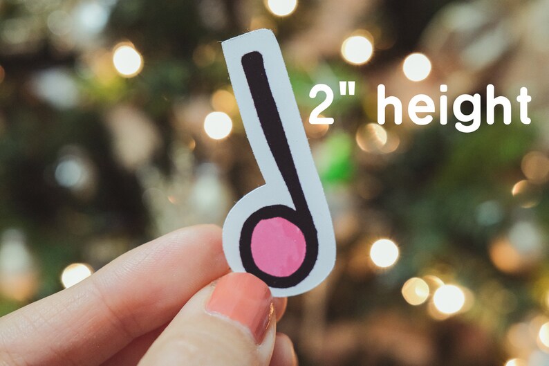 Music Notes Stickers Notes Waterproof Sticker Small Gift for - Etsy