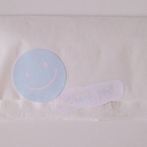 Smile Sticker, Hand Drawn Smile Sticker, Cute Packaging Sticker,etsy ...
