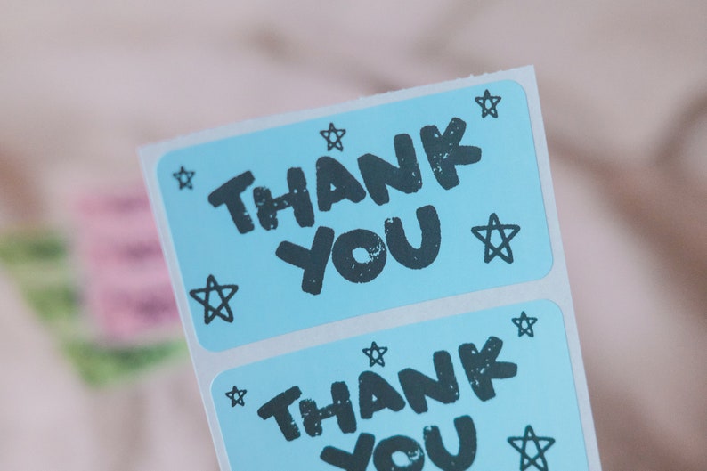 Thank You Stickers Thermal Printer Labels Small Business - Etsy