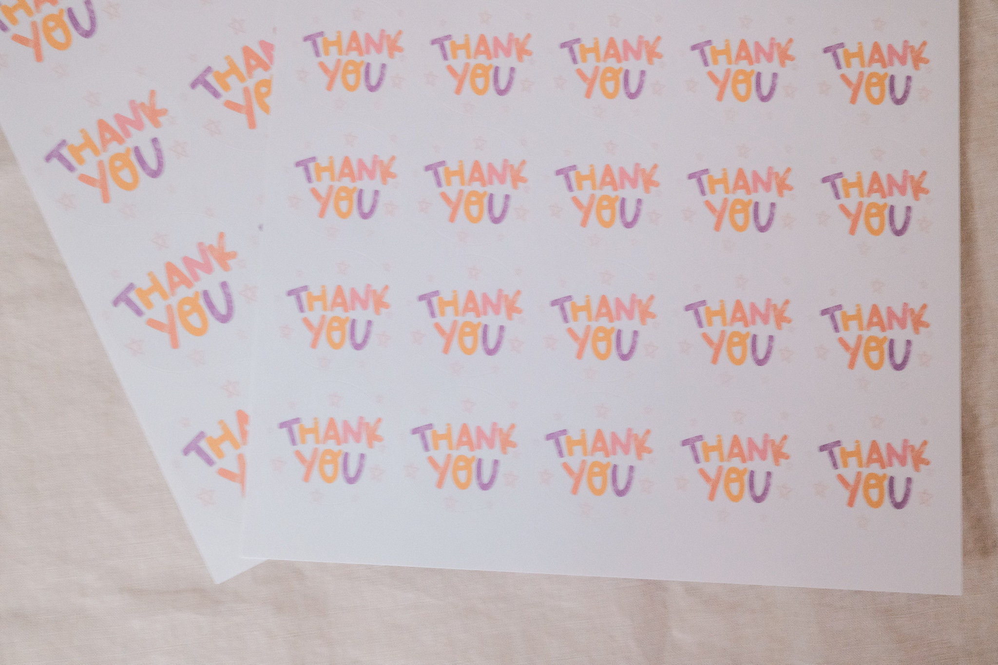 Thank You Sticker Thank You Labels Packaging Stickers | Etsy