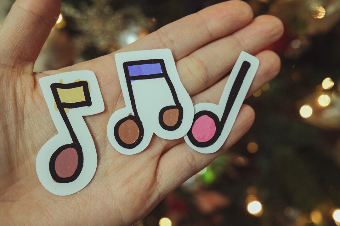 Music Notes Stickers Notes Waterproof Sticker Small Gift for - Etsy