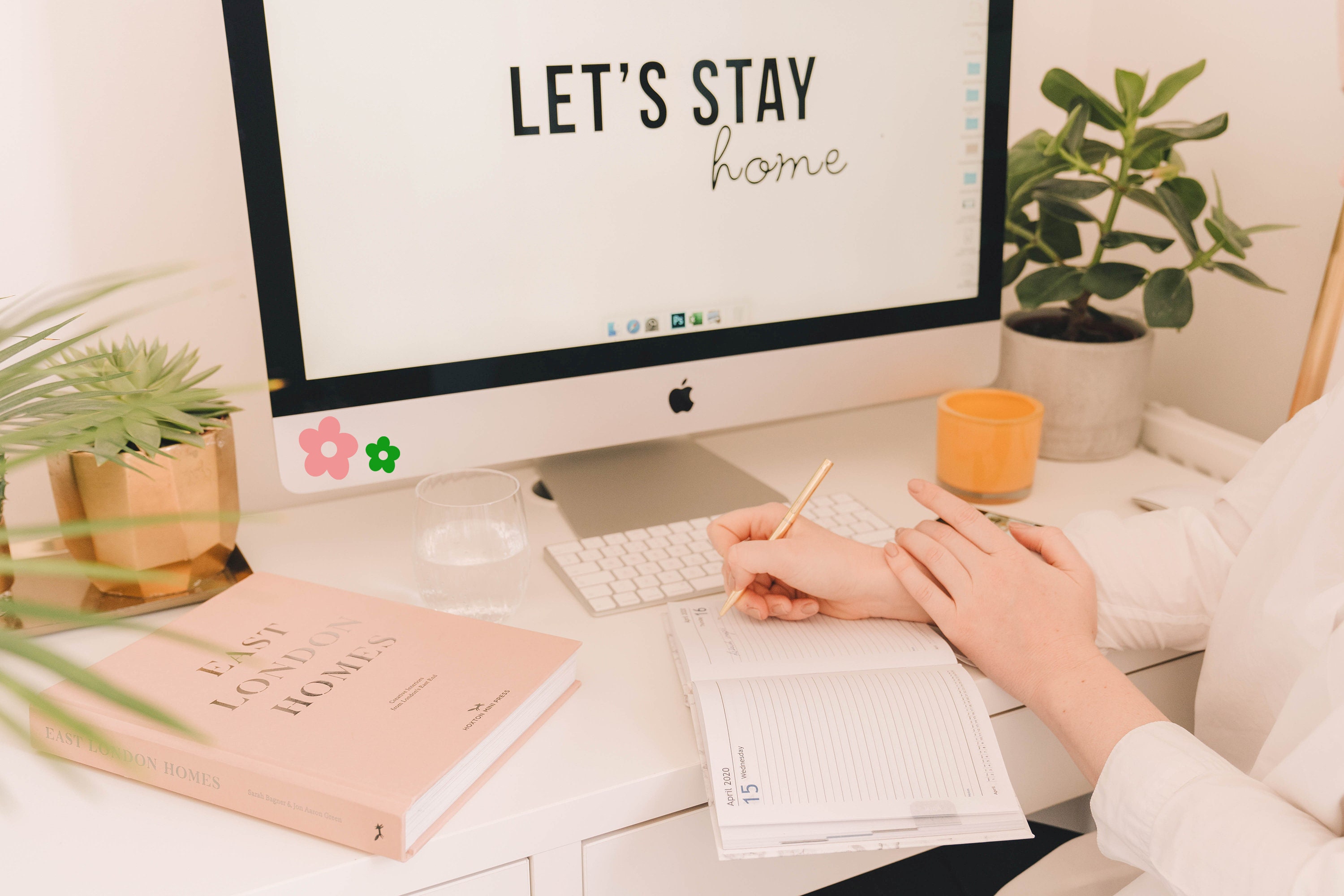 Retro Flower Decal Cute Mirror Decor Vinyl Decal Custom | Etsy