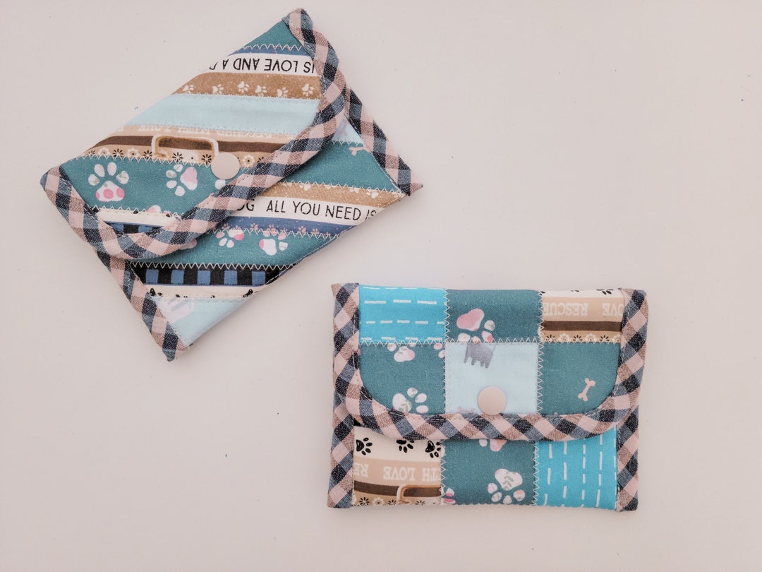 Quilted Mini Pouch Wallet, Dog Mom Gift, Card Purse, Handmade From ...