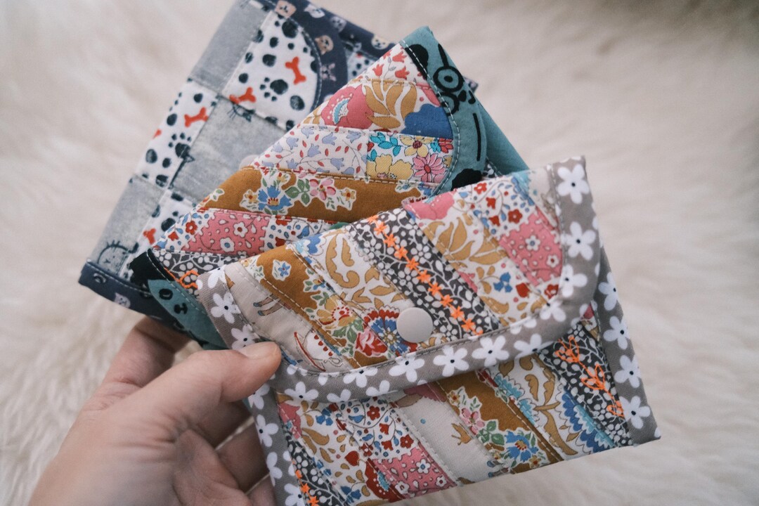 Handmade Quilted Mini Pouch, Fabric Zipper Coin Purse, Gift for Her - Etsy