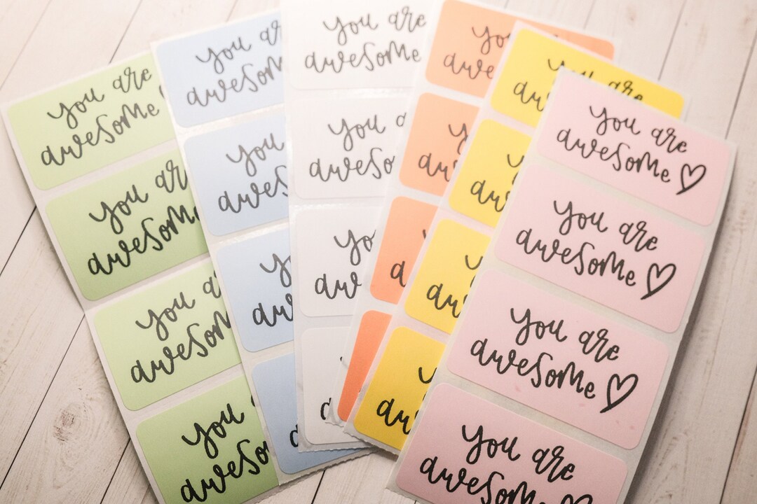 You Are Awesome Sticker, 2.25 X 1.25 Inch, Small Business Packaging ...