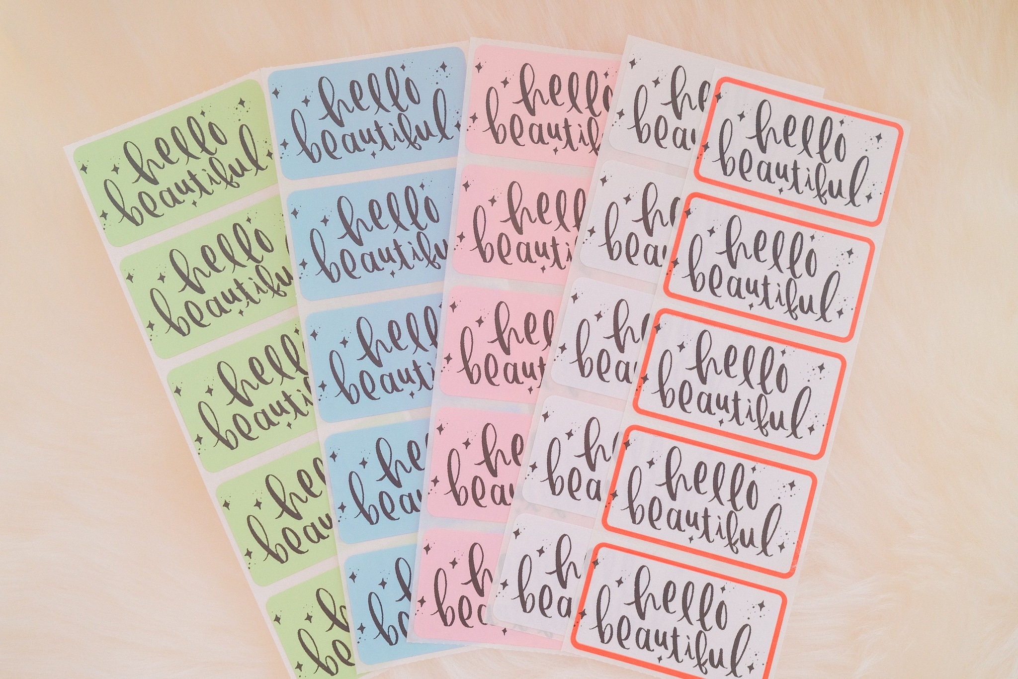 Hello Beautiful Labelshipping Stickers Packing Labels Small - Etsy
