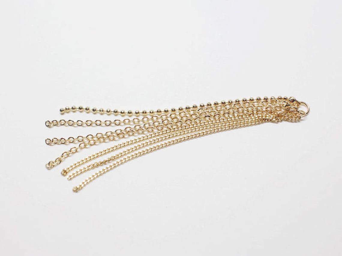 P0675/anti-tarnished Gold Plating Over Brass /mixed Chain - Etsy