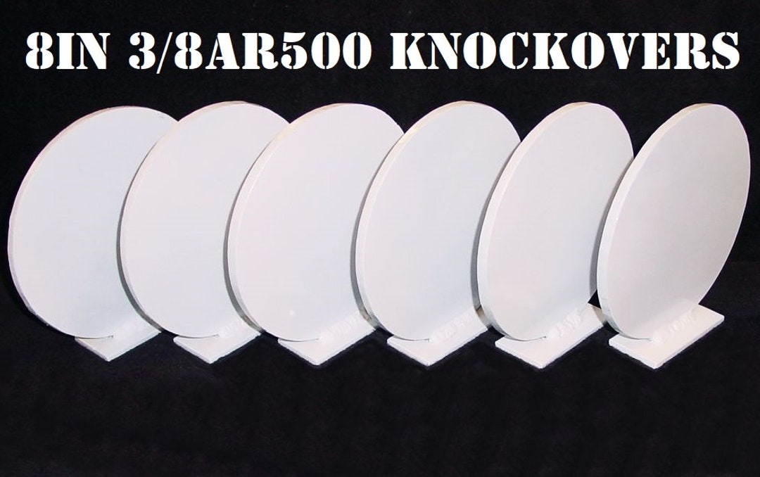 Magnum Target 8in AR500 Knock-over Shooting Targets - 3/8 Rifle Targets ...