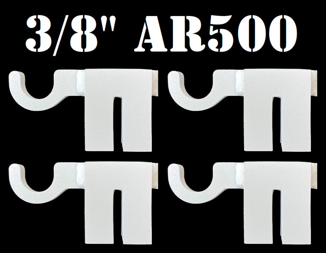 AR500 Hardened Steel Shooting Target T-post Hook-4pc NRA Metal Gong ...