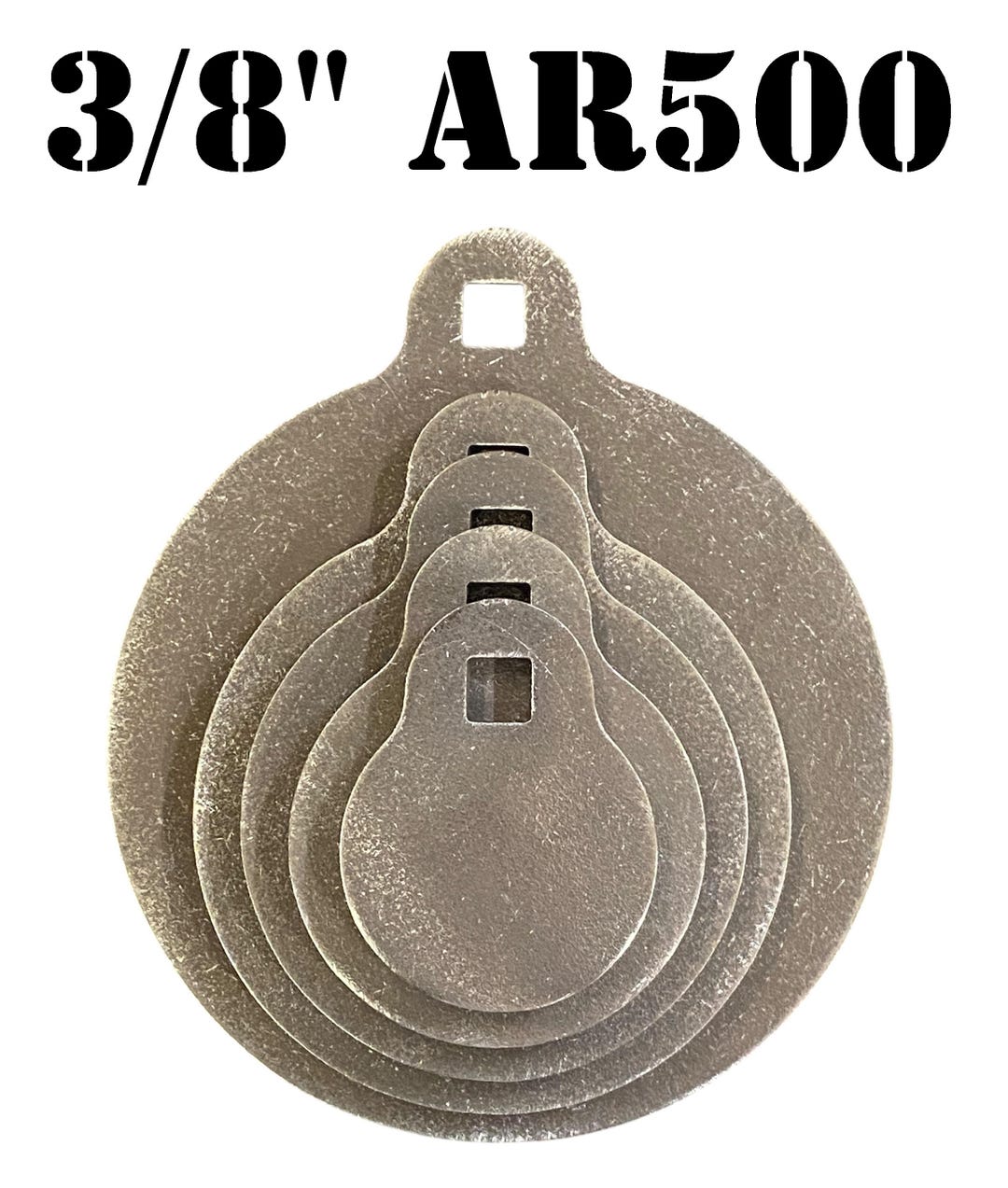 Magnum Target 3/8" AR500 Steel Shooting Targets 3" 4" 5" 6" 8" - 5pc ...