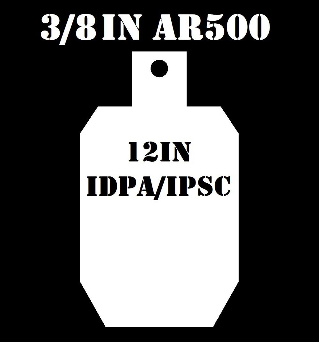 Magnum Target 12in.tall IDPA/ISPC Pistol Targets - 3/8in. AR500 Targets ...