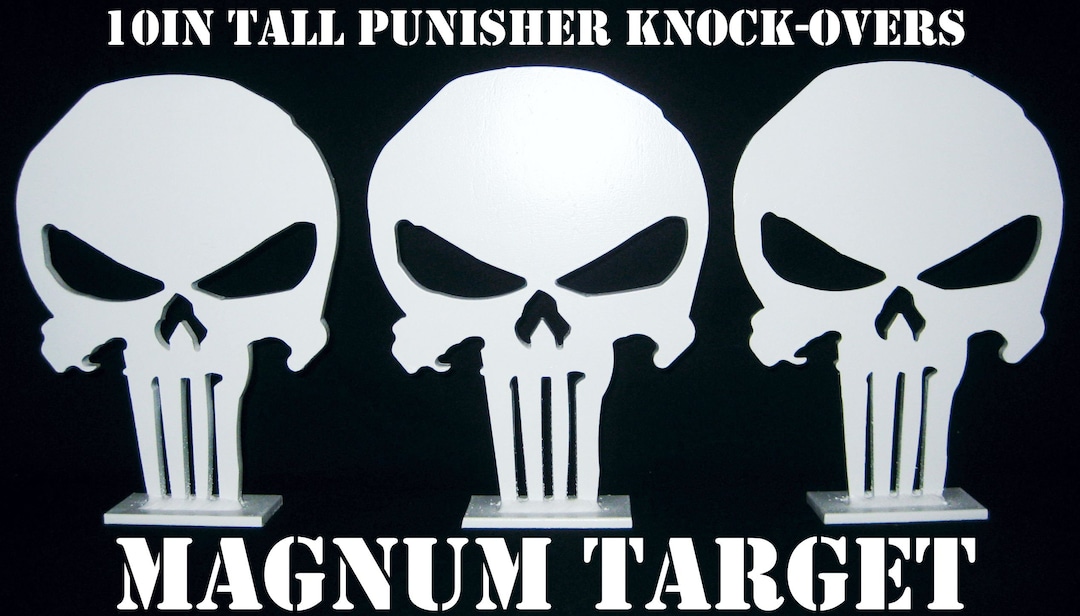 Steel Shooting Targets Skull Knock-overs 10.75in.x8in. Knock-down ...