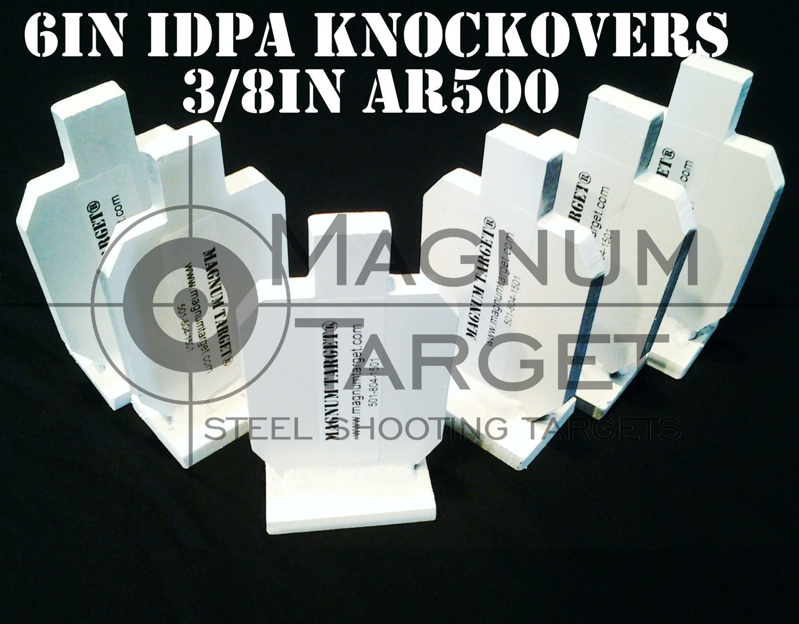 6in IDPA Knock-over Shooting Targets 3/8in AR500 Steel 6pc - Etsy