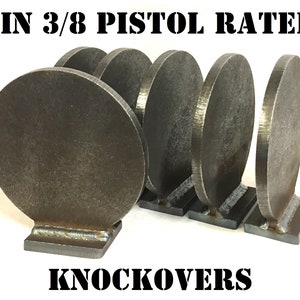 Magnum Target Steel Shooting Targets - 6 Inch Round Knockovers - NRA ...