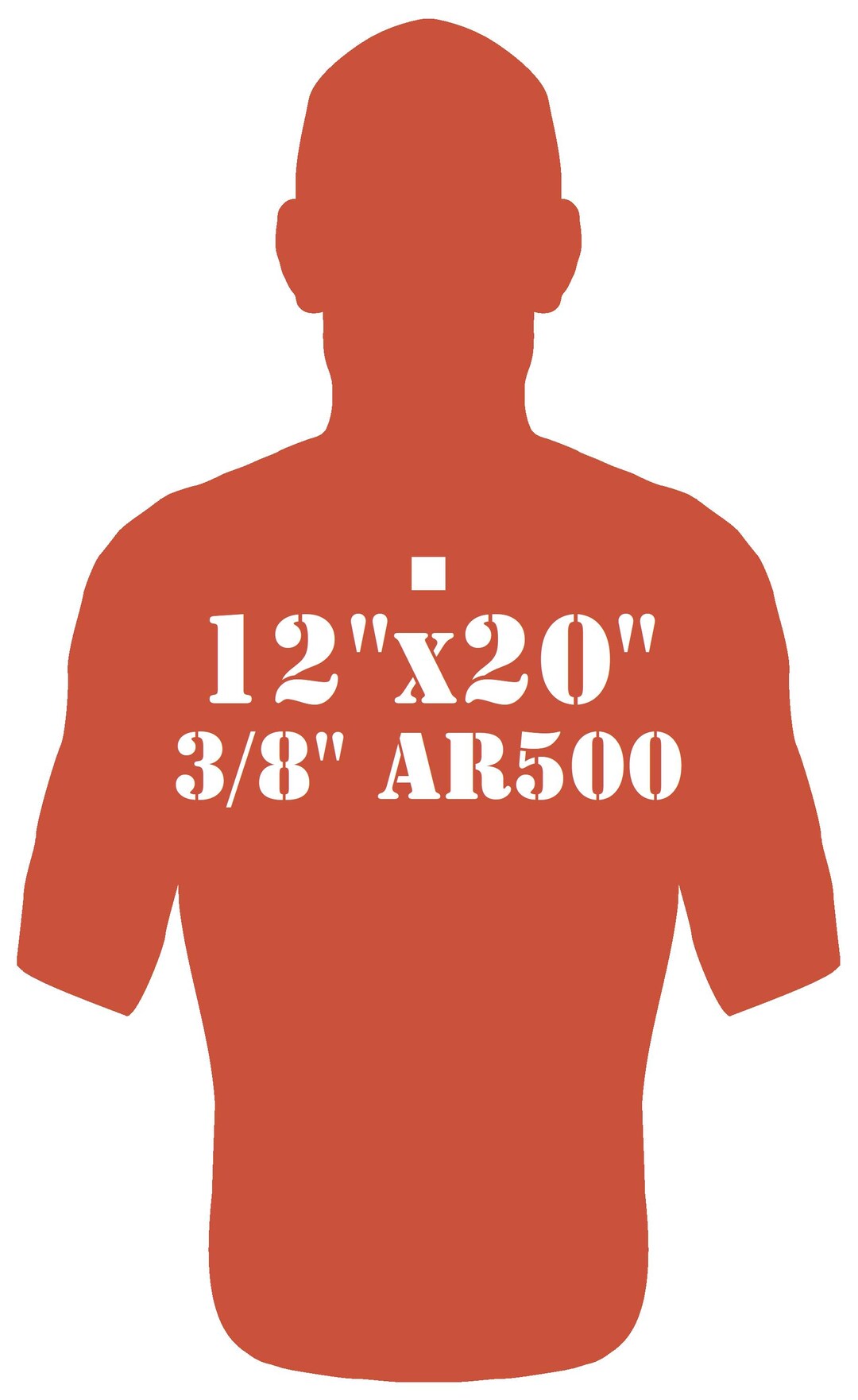 Magnum Target AR500 3/8" Combatant Silhouette 12" X 20" Steel Shooting ...
