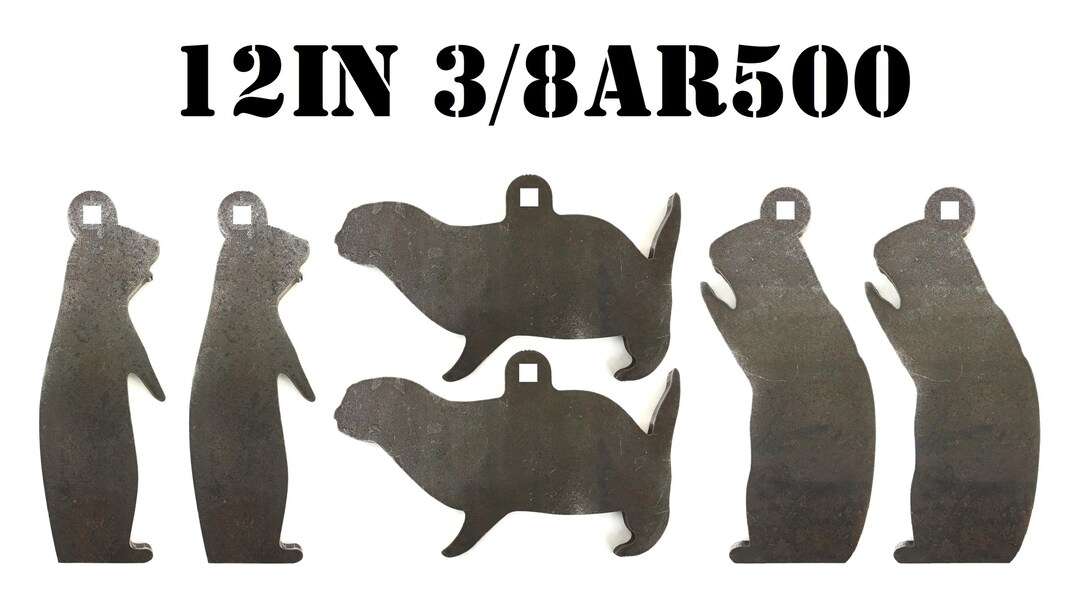 Magnum Target 12" Steel Shooting Targets - 3/8" AR500 Prairie Dog ...