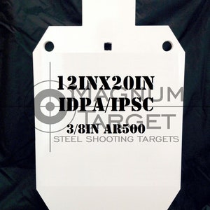 12X20 IDPA AR500 Gong Shooting Target 3/8in Rifle Target - Etsy