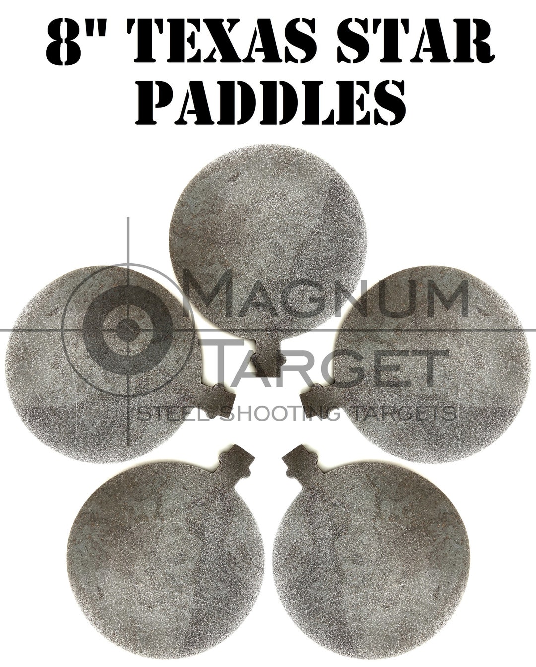 AR500 8in Paddles for Magnum Target Texas Star Reactive Steel - Etsy