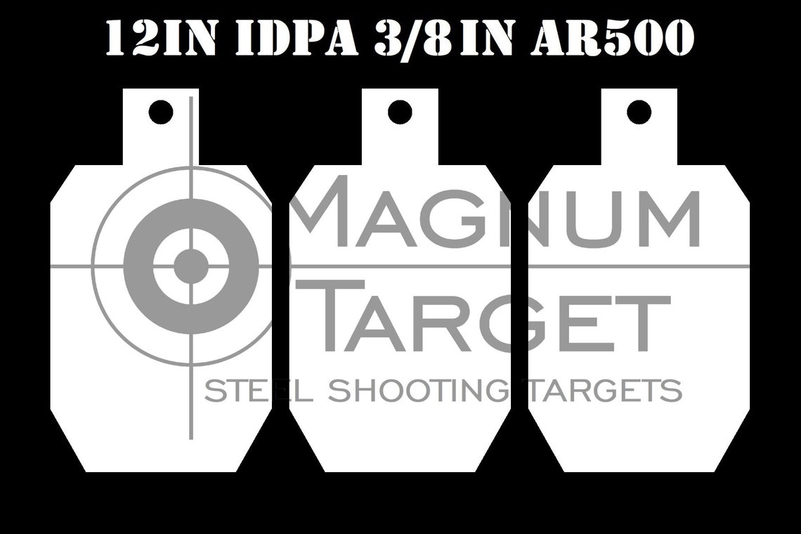 12in.tall IDPA/ISPC Steel Targets 3/8in. AR500 Targets - Etsy