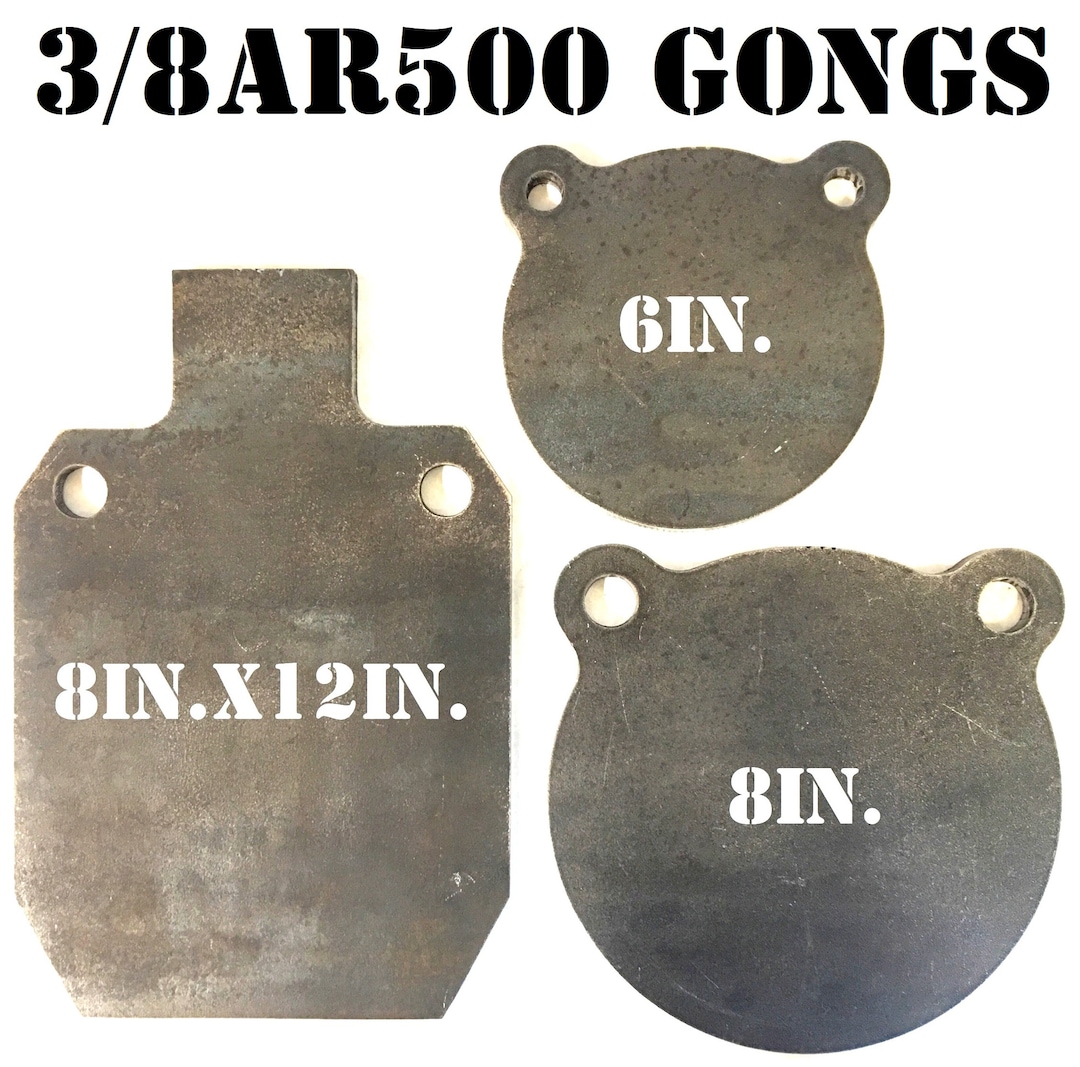 Magnum Target AR500 3/8 Steel Target Gong 3pc Set 6 8 and 8x12 IDPA ...