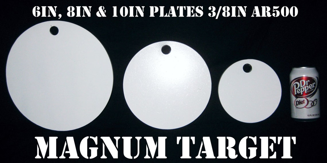 6 8 & 10in. Pistol/Rifle Targets AR500 Steel Targets | Etsy