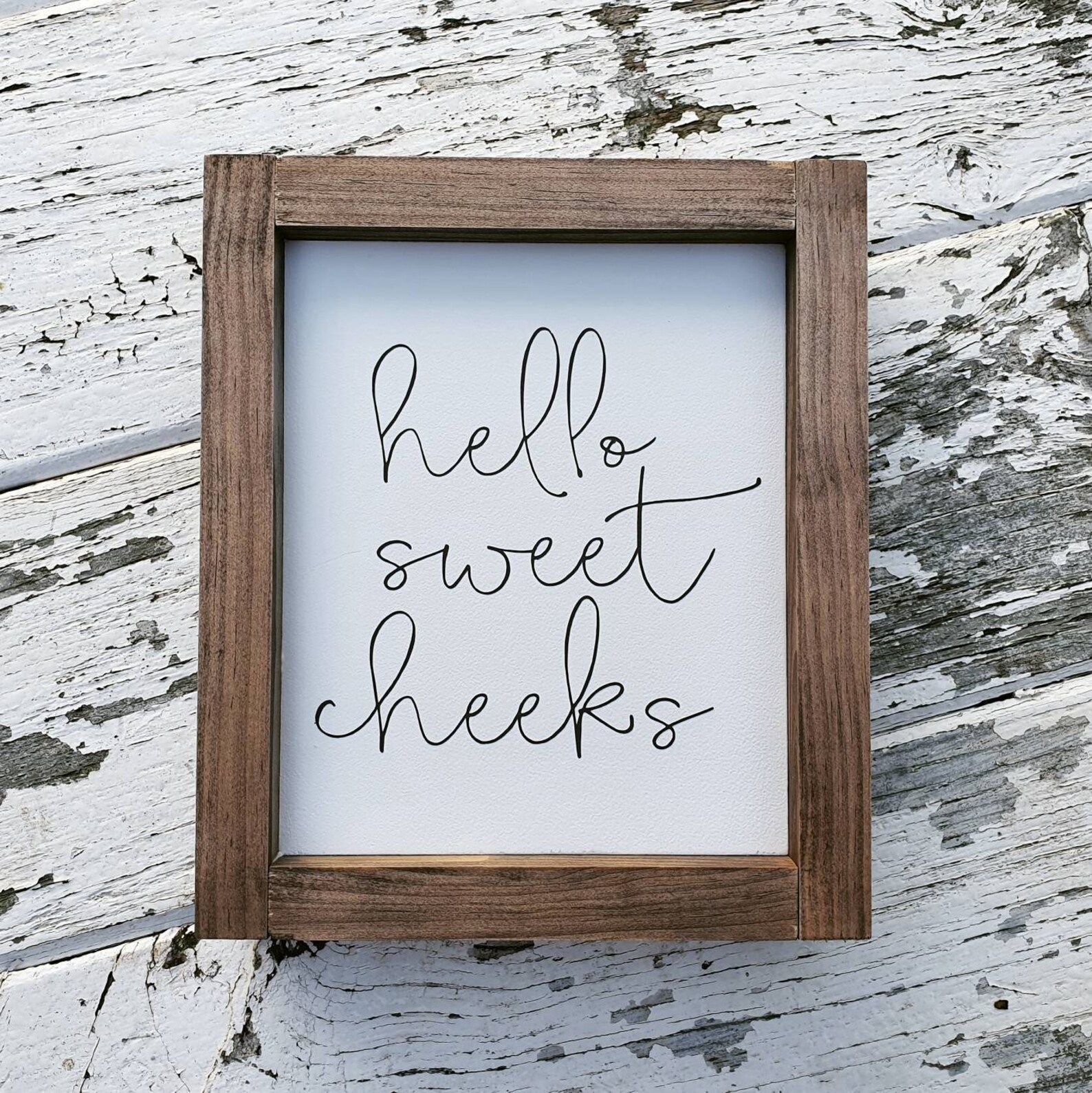 Hello Sweet Cheeks Wood Sign 18 X 21 X 4cm Farmhouse - Etsy