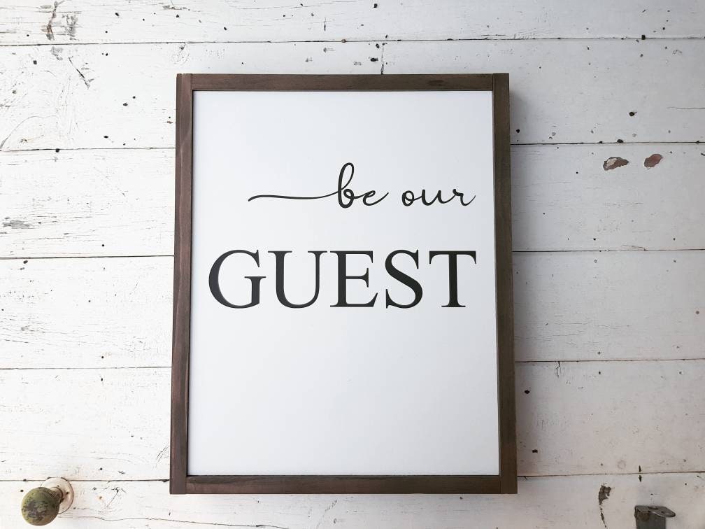 Be Our Guest & Stay Awhile Pair of Signs for Guest Bedroom - Etsy Australia