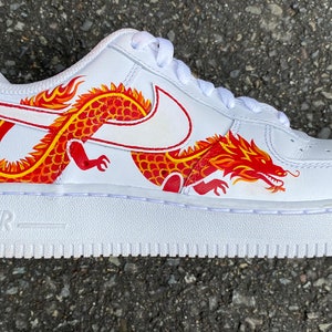 Dragon Red Custom Nike Air Force 1 Shoes - Etsy