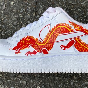 Dragon Red Custom Nike Air Force 1 Shoes - Etsy