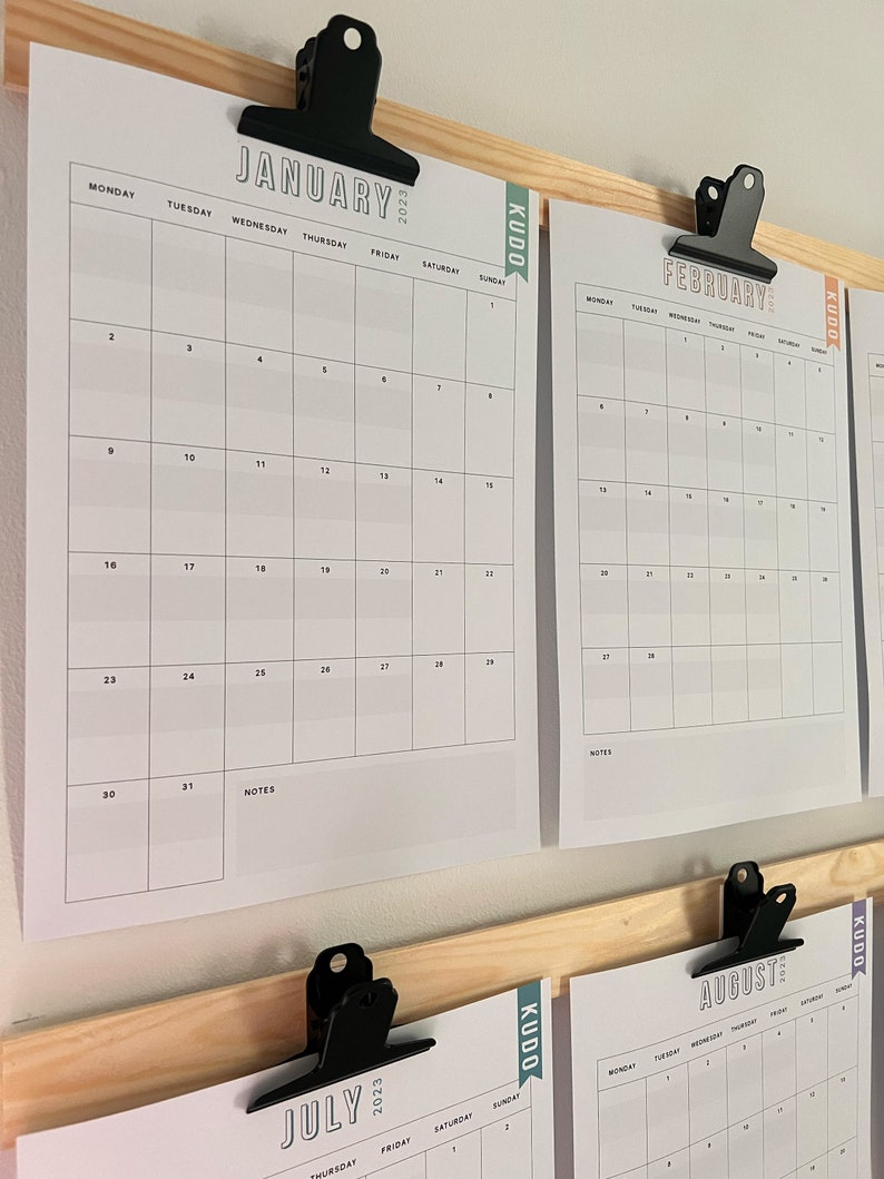 2023 Flexi Wall Calendar A4/A3 Digital Monthly Planner 2023 Calendar ...