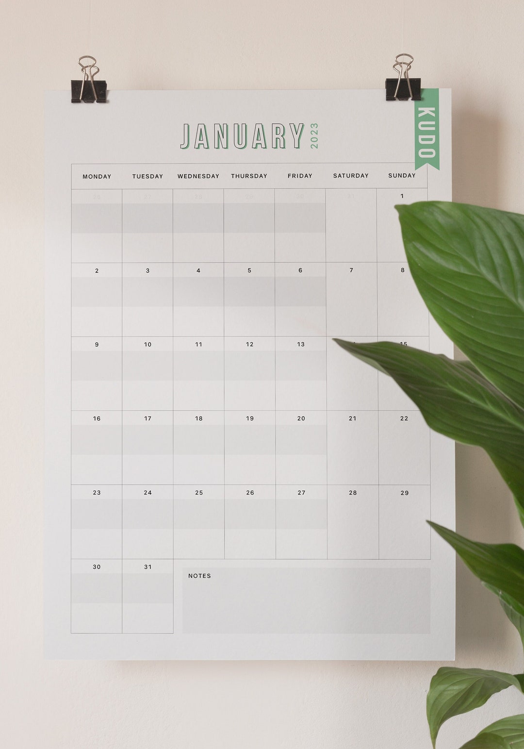 2023 Flexi Wall Calendar A4/A3 Digital Monthly Planner 2023 Calendar ...