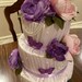 Satin Wedding Cake With Silk Flowers - Etsy