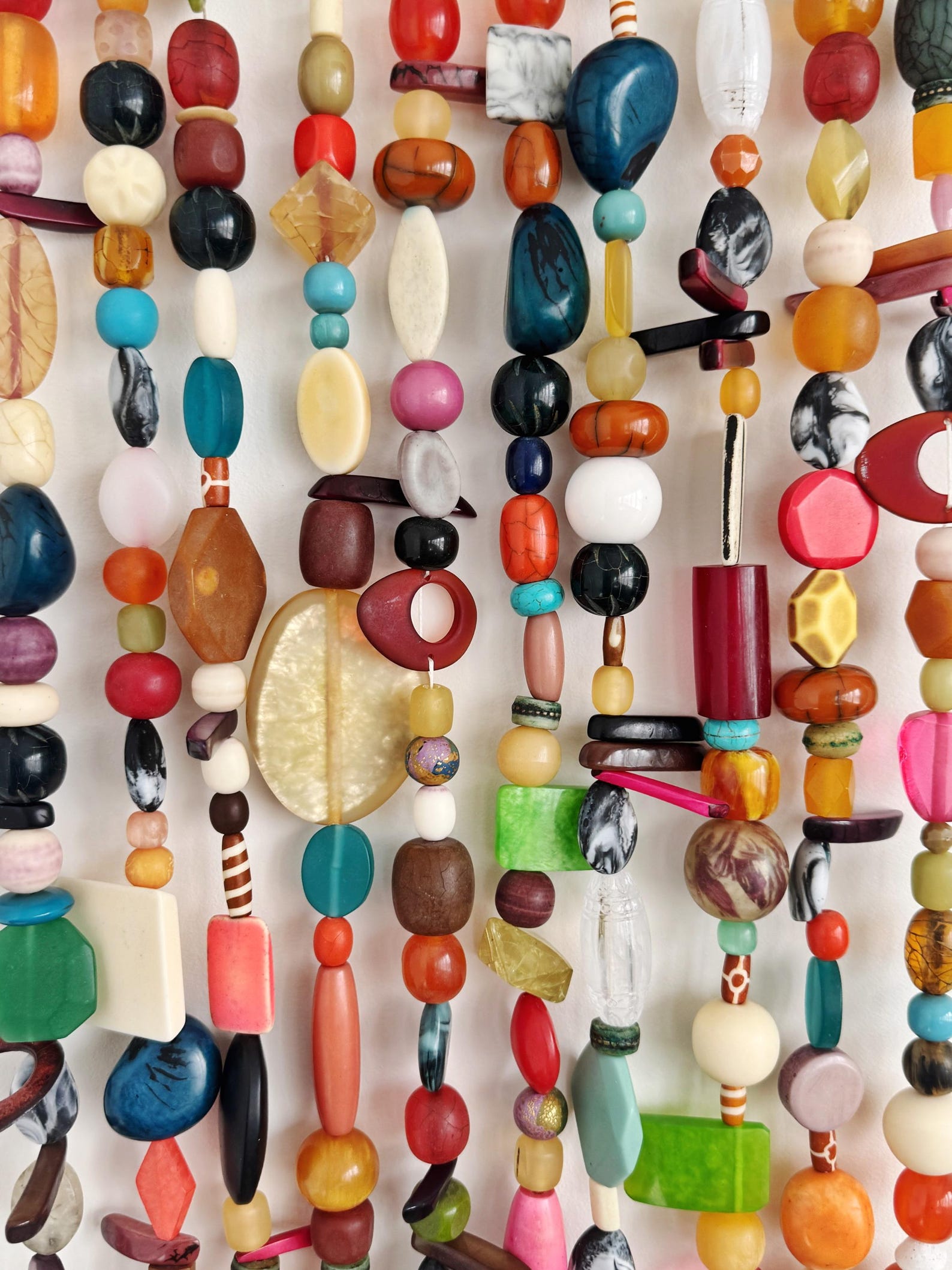 MIXED ACRYLIC BEADS || Mixed Lot || 24 Inch Strands || Approximately 40 ...