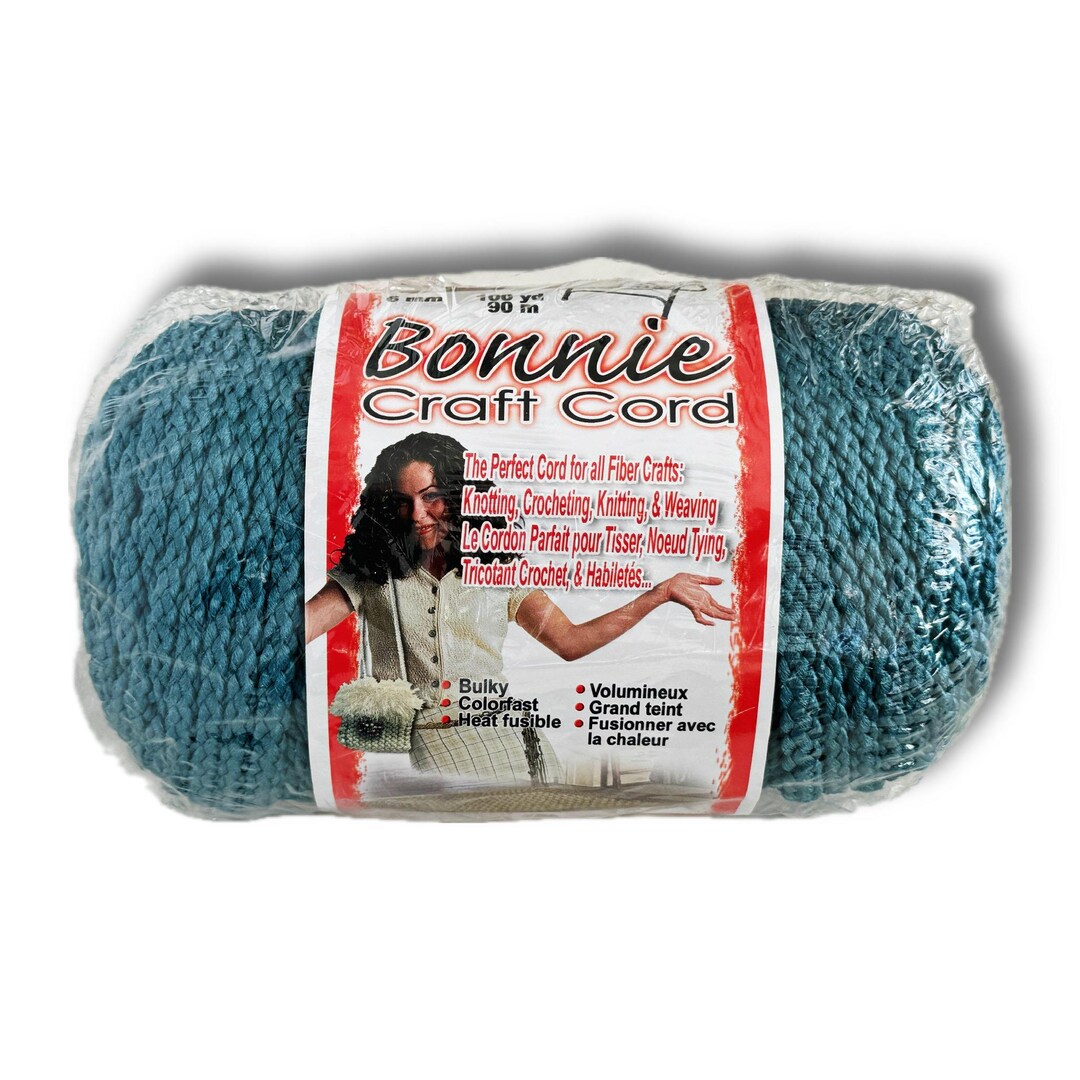 100yd Roll of Bonnie 6mm Craft Cord in DENIM Blue || Knitting Yarn ...