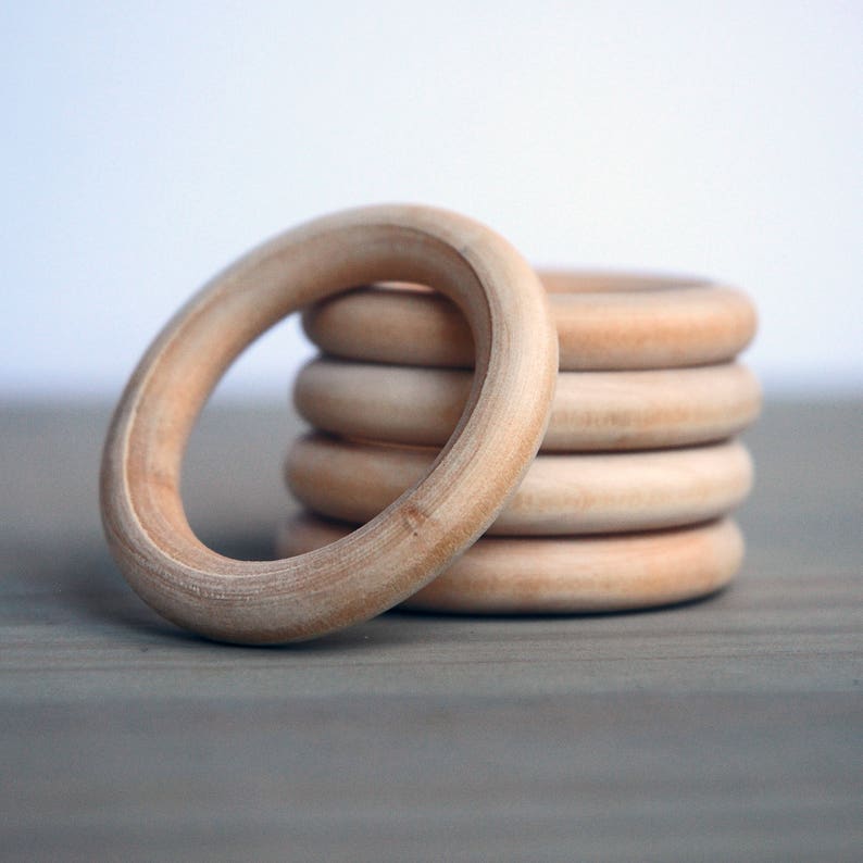 55mm UNFINISHED WOOD RINGS Wooden Macrame Ring 2 Inch - Etsy
