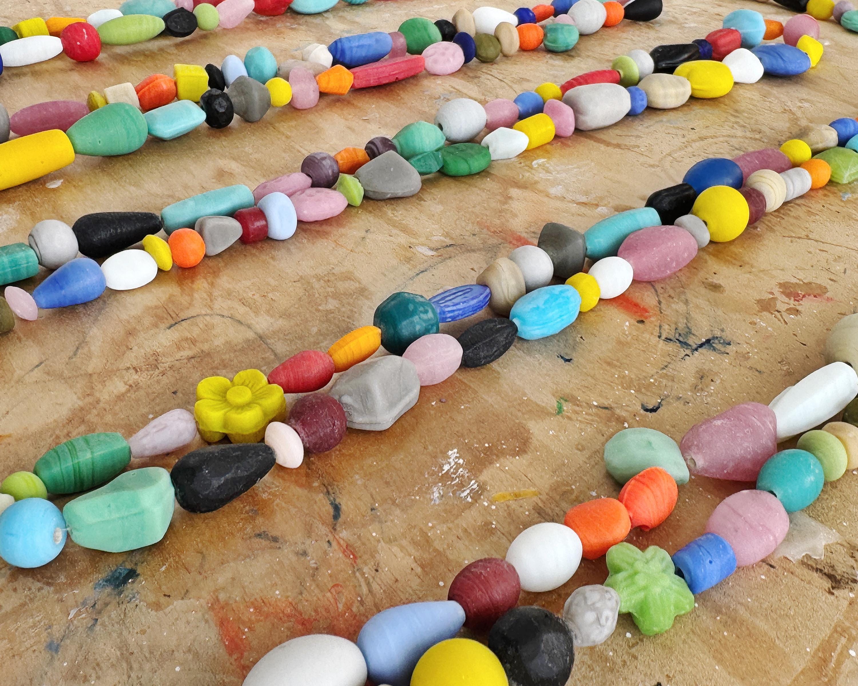 24" Strand | 6-28mm Opaque Matte Glass Beads | Sea Glass Style | 2mm ...